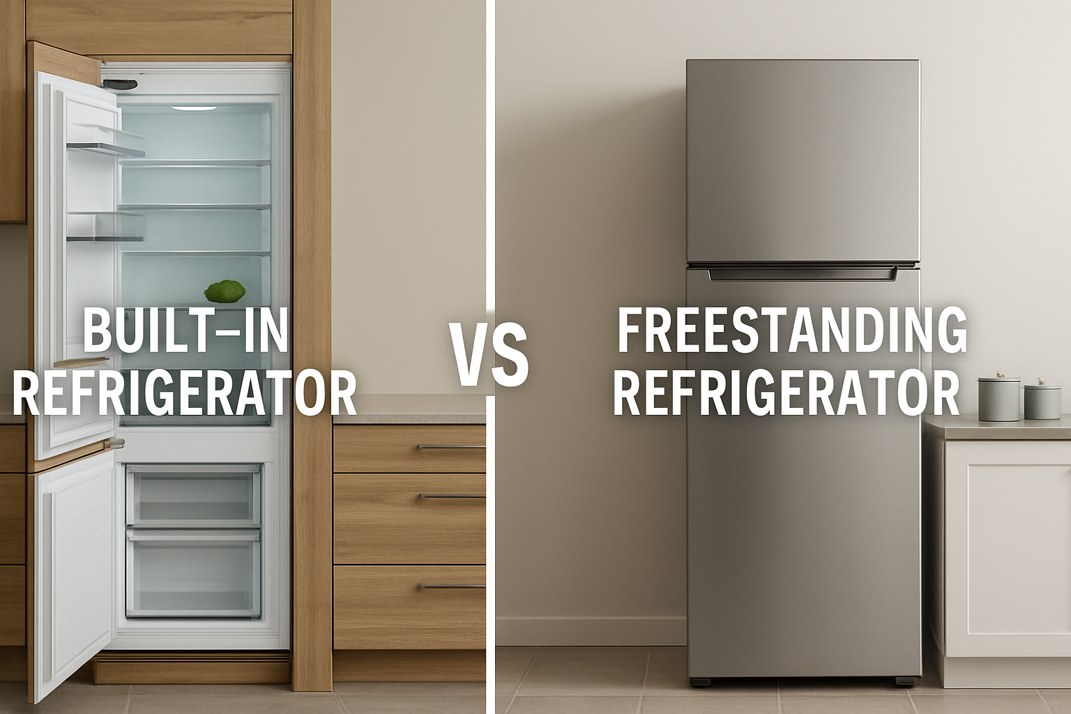 Built-in Refrigerator VS Freestanding Refrigerator